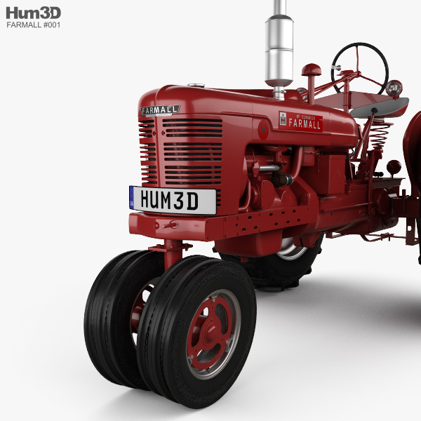 Farmall Super H 1953 3D model - Download Tractor on 3DModels.org