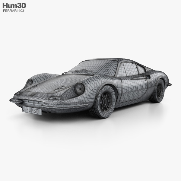Ferrari Dino 246 GT 1969 3D model - Download Sports car on 3DModels.org