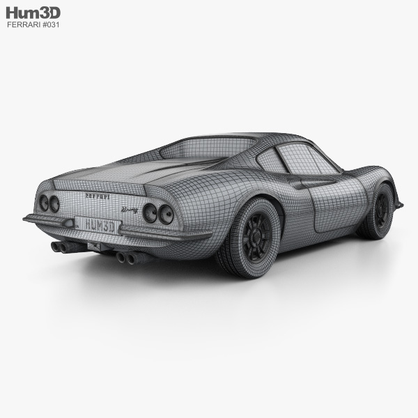 Ferrari Dino 246 GT 1969 3D model - Download Sports car on 3DModels.org