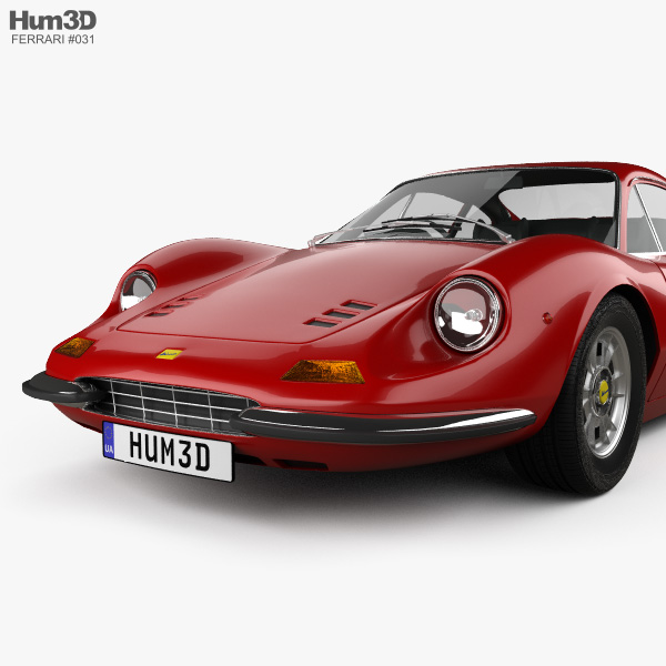 Ferrari Dino 246 GT 1969 3D model - Download Sports car on 3DModels.org