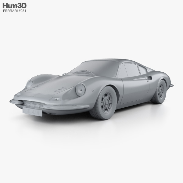 Ferrari Dino 246 GT 1969 3D model - Download Sports car on 3DModels.org