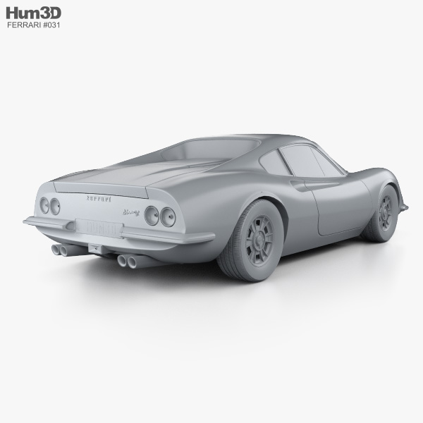 Ferrari Dino 246 GT 1969 3D model - Download Sports car on 3DModels.org