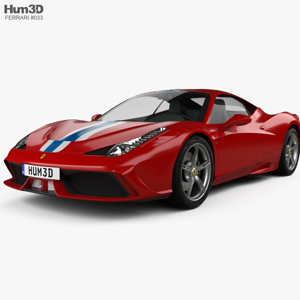 Ferrari 458 Speciale 2016 3D model - Download Sports car on 3DModels.org