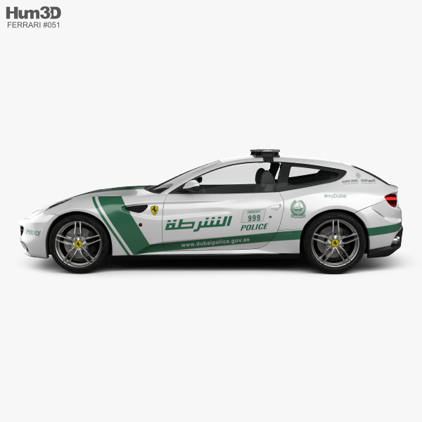 Ferrari FF Police Dubai 2016 3D model - Download Sports car on 3DModels.org