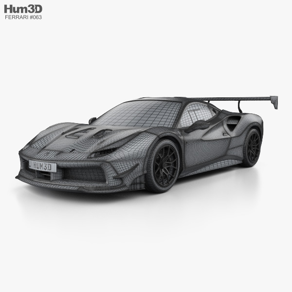 Ferrari 488 GTB Challenge 2020 3D model - Download Sports car on ...