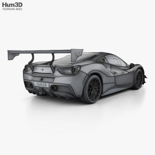 Ferrari 488 GTB Challenge 2020 3D model - Download Sports car on ...