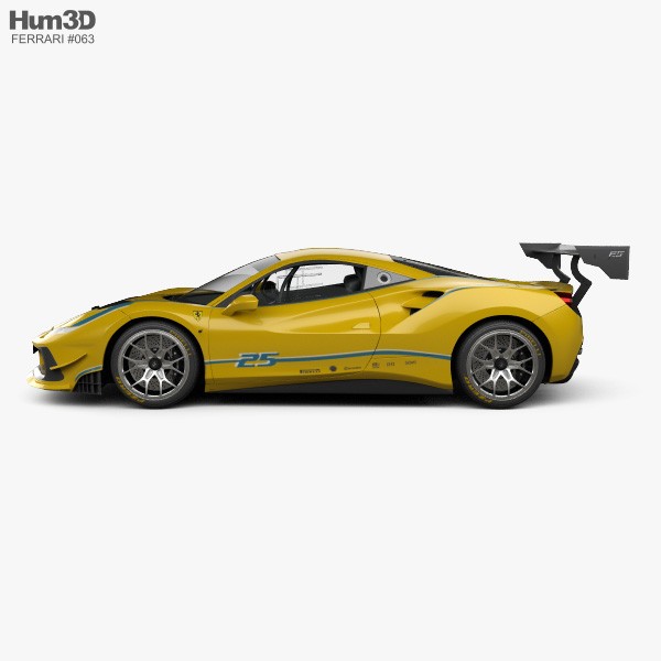 Ferrari 488 GTB Challenge 2020 3D model - Download Sports car on ...