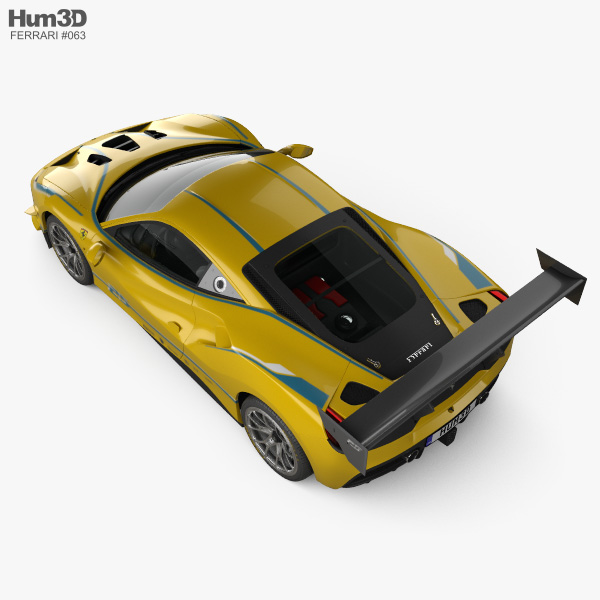 Ferrari 488 GTB Challenge 2020 3D model - Download Sports car on ...