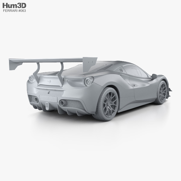 Ferrari 488 GTB Challenge 2020 3D model - Download Sports car on ...