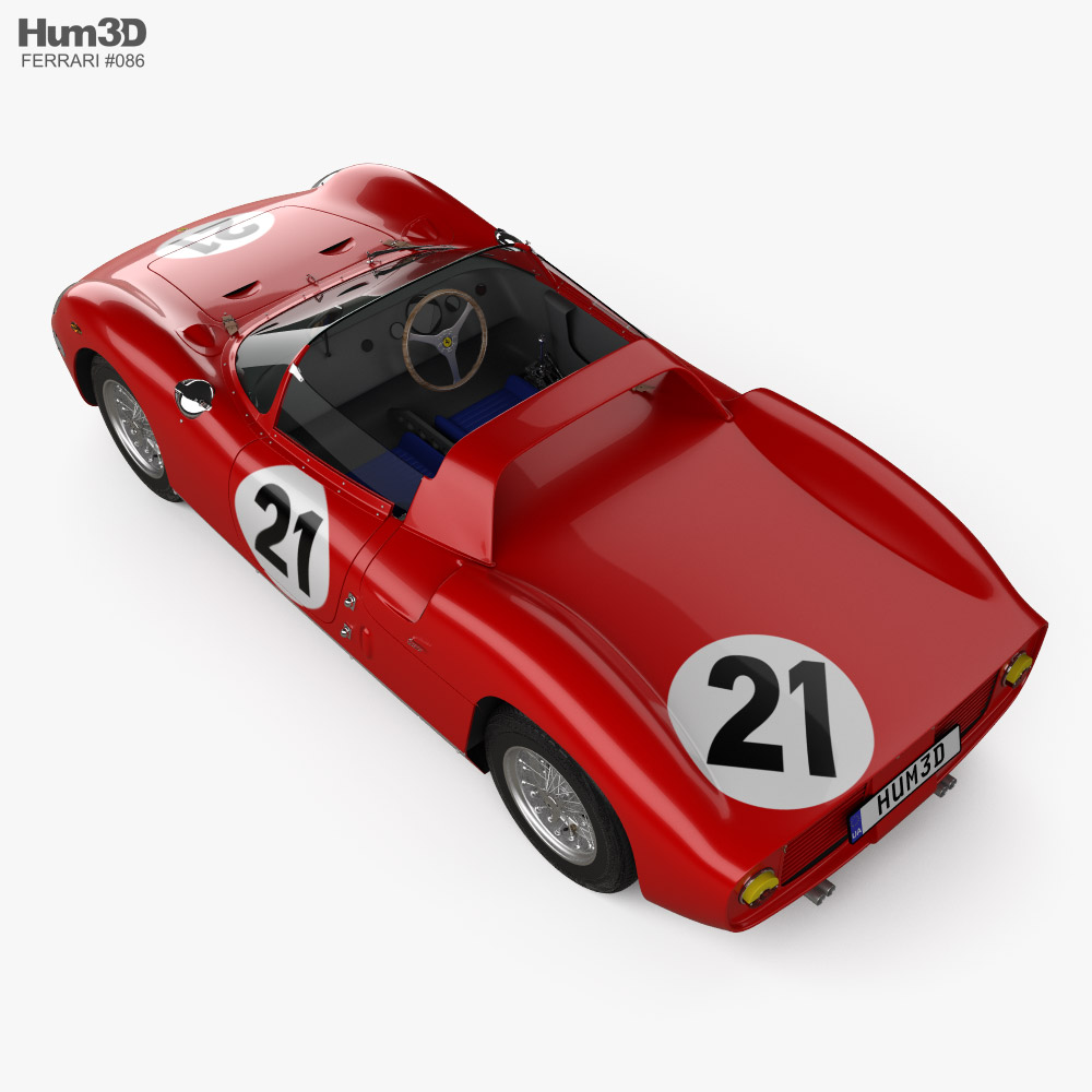 Ferrari 250 P 1963 3D model - Download Sports car on 3DModels.org