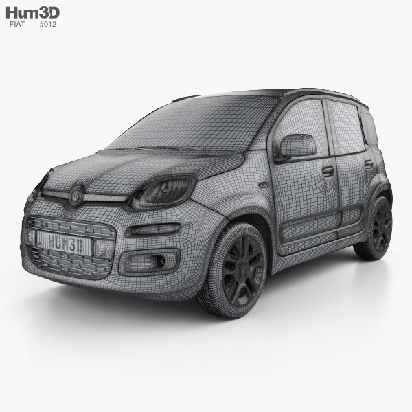 Fiat Panda 2014 3D model - Download Hatchback on 3DModels.org