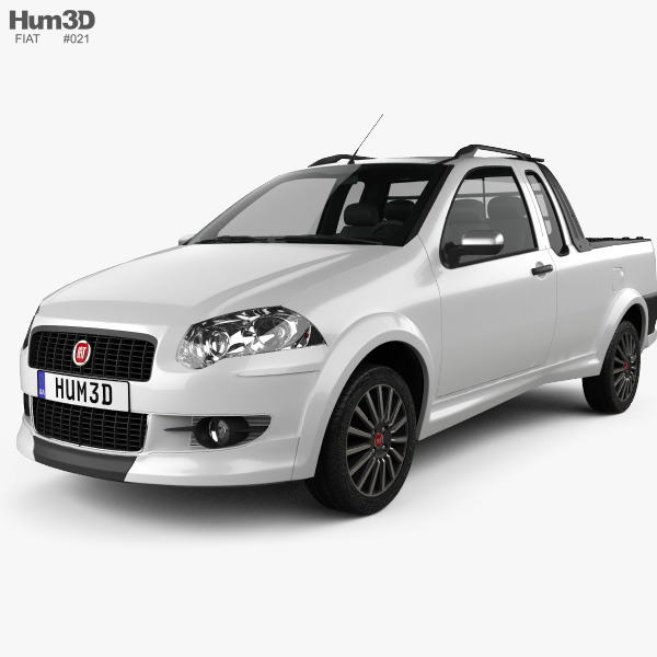 Fiat Strada Crew Cab Sporting 2014 3D model - Download Pickup on ...