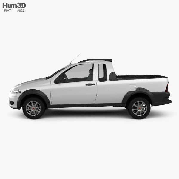 Fiat Strada Crew Cab Trekking 2014 3D model - Download Pickup on ...