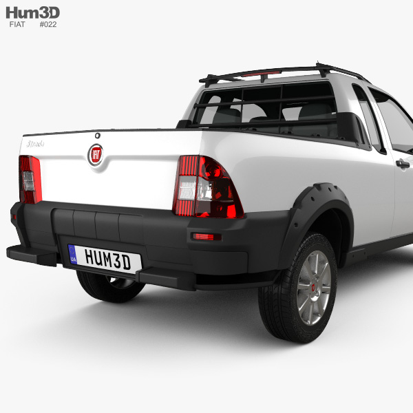 Fiat Strada Crew Cab Trekking 2014 3D model - Download Pickup on ...