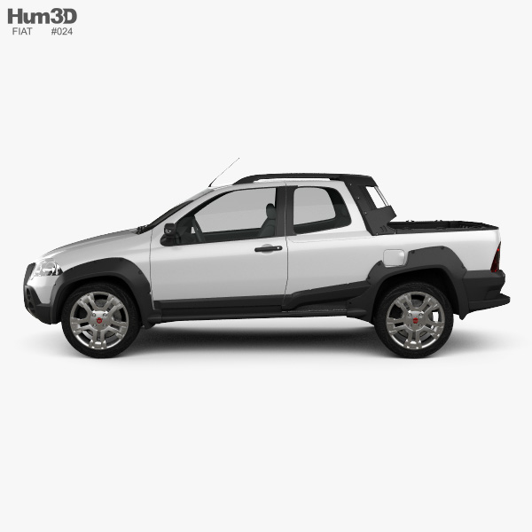 Fiat Strada Long Cab Adventure 2014 3D model - Download Pickup on ...