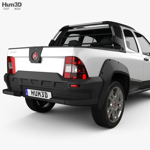 Fiat Strada Long Cab Adventure 2014 3D model - Download Pickup on ...