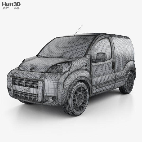 Fiat Fiorino Panel Van 2014 3D model - Download Van on 3DModels.org