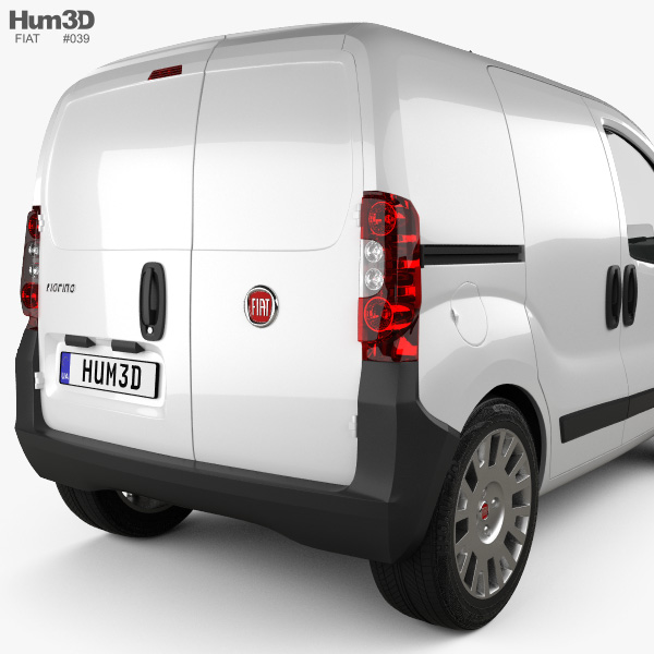 Fiat Fiorino Panel Van 2014 3D model - Download Van on 3DModels.org