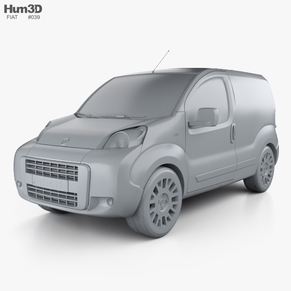 Fiat Fiorino Panel Van 2014 3D model - Download Van on 3DModels.org
