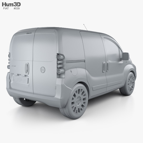 Fiat Fiorino Panel Van 2014 3D model - Download Van on 3DModels.org