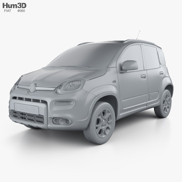 Fiat Panda 4×4 2015 3D model - Download Hatchback on 3DModels.org