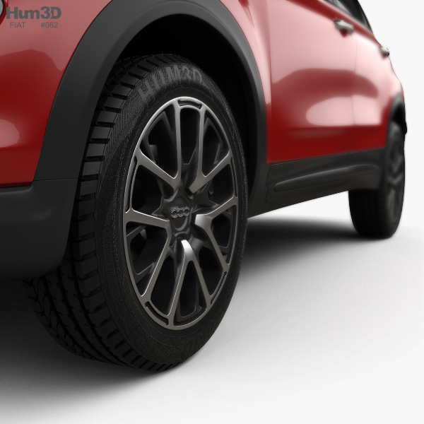 Fiat 500X Cross 2017 3D model - Download Crossover SUV on 3DModels.org