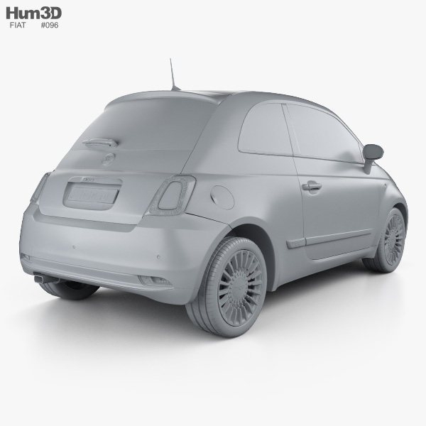 Fiat 500 2018 3D model - Download Hatchback on 3DModels.org