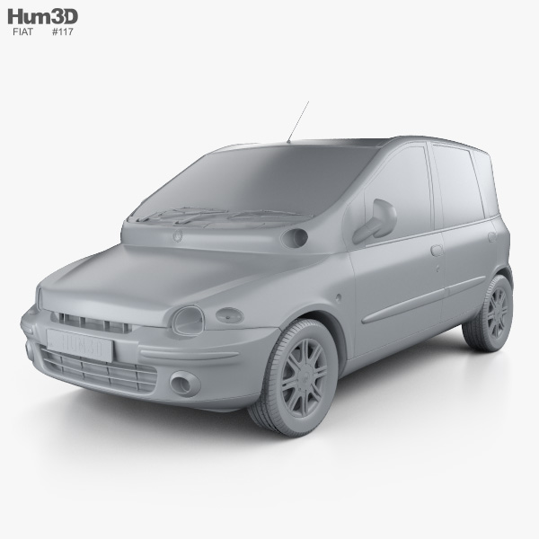 Fiat Multipla 2004 3D model - Download Van on 3DModels.org