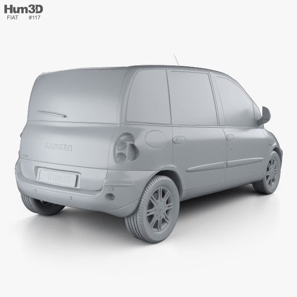 Fiat Multipla 2004 3D model - Download Van on 3DModels.org