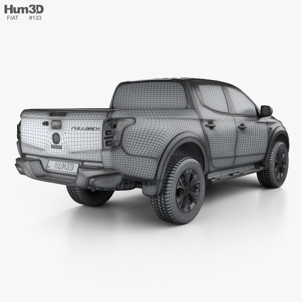 Fiat Fullback Double Cab with HQ interior 2019 3D model - Download ...