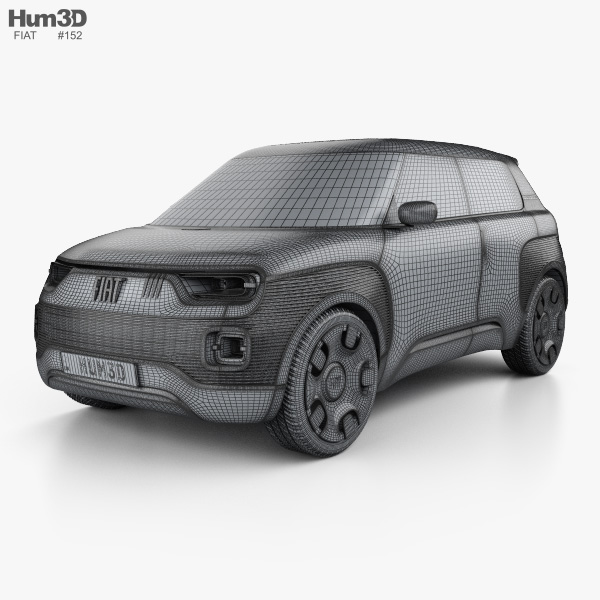 Fiat Centoventi with HQ interior 2020 3D model - Download Hatchback on ...
