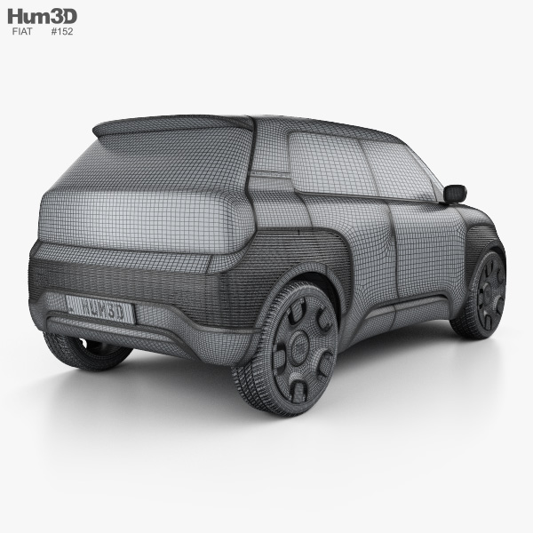 Fiat Centoventi with HQ interior 2020 3D model - Download Hatchback on ...