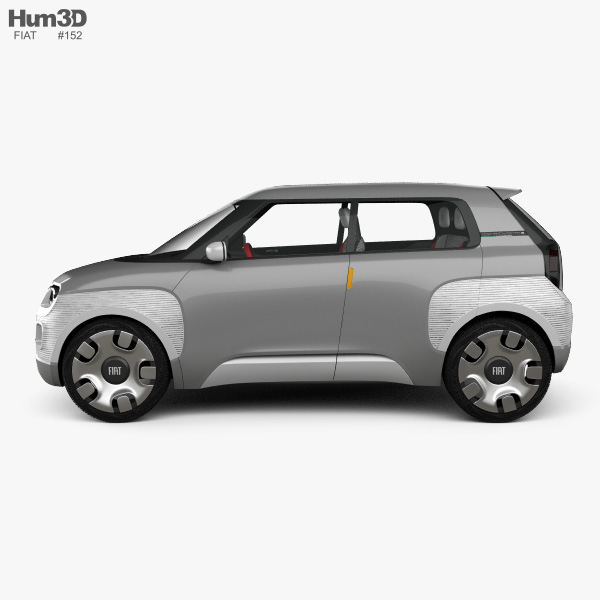 Fiat Centoventi with HQ interior 2020 3D model - Download Hatchback on ...