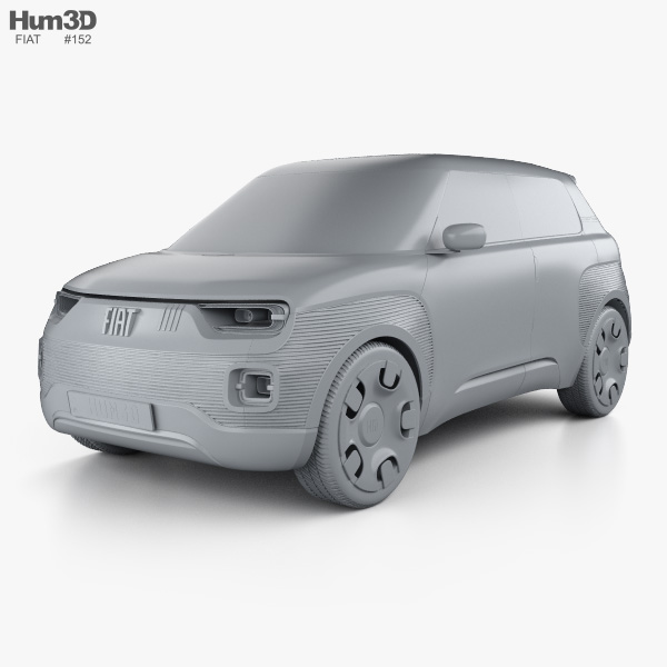 Fiat Centoventi with HQ interior 2020 3D model - Download Hatchback on ...