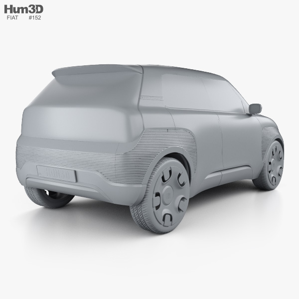 Fiat Centoventi with HQ interior 2020 3D model - Download Hatchback on ...
