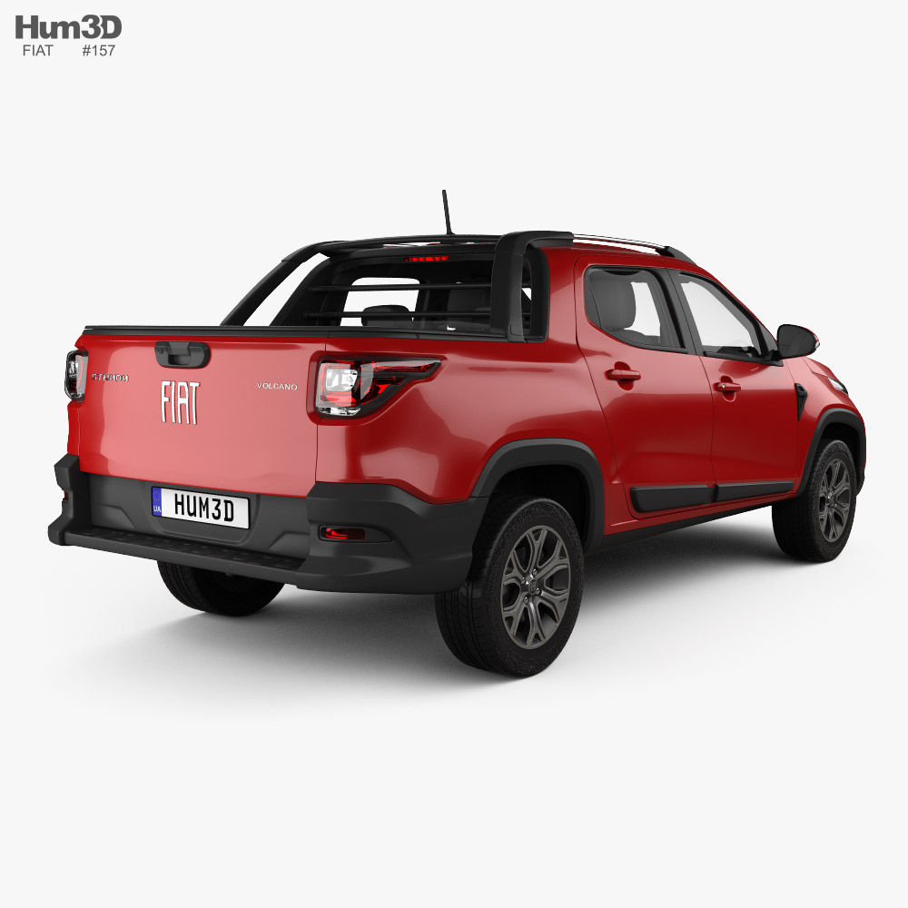 Fiat Strada CD Volcano con interior 2023 Modelo 3D - Descargar Pickup ...