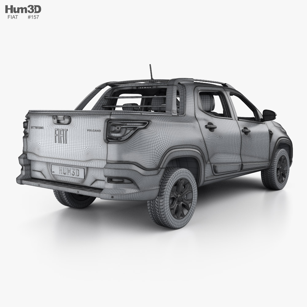 Fiat Strada CD Volcano con interior 2023 Modelo 3D - Descargar Pickup ...