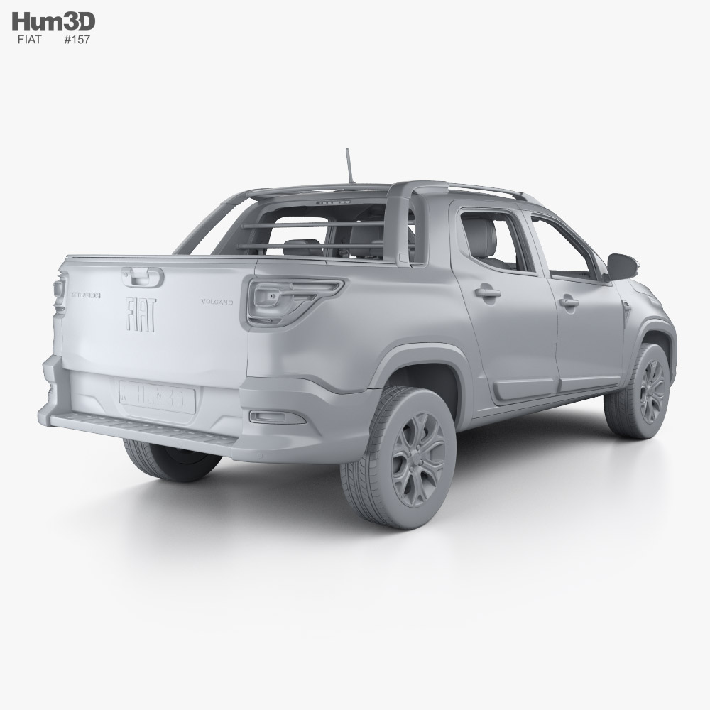 Fiat Strada CD Volcano with HQ interior 2023 3D model - Download Pickup ...