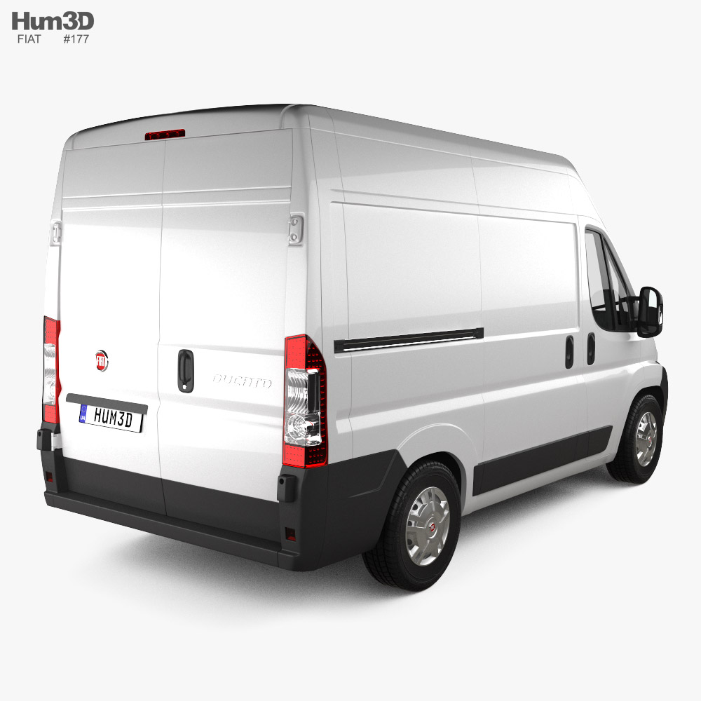 Fiat Ducato Panel Van L1H2 2009 3D model - Download Van on 3DModels.org