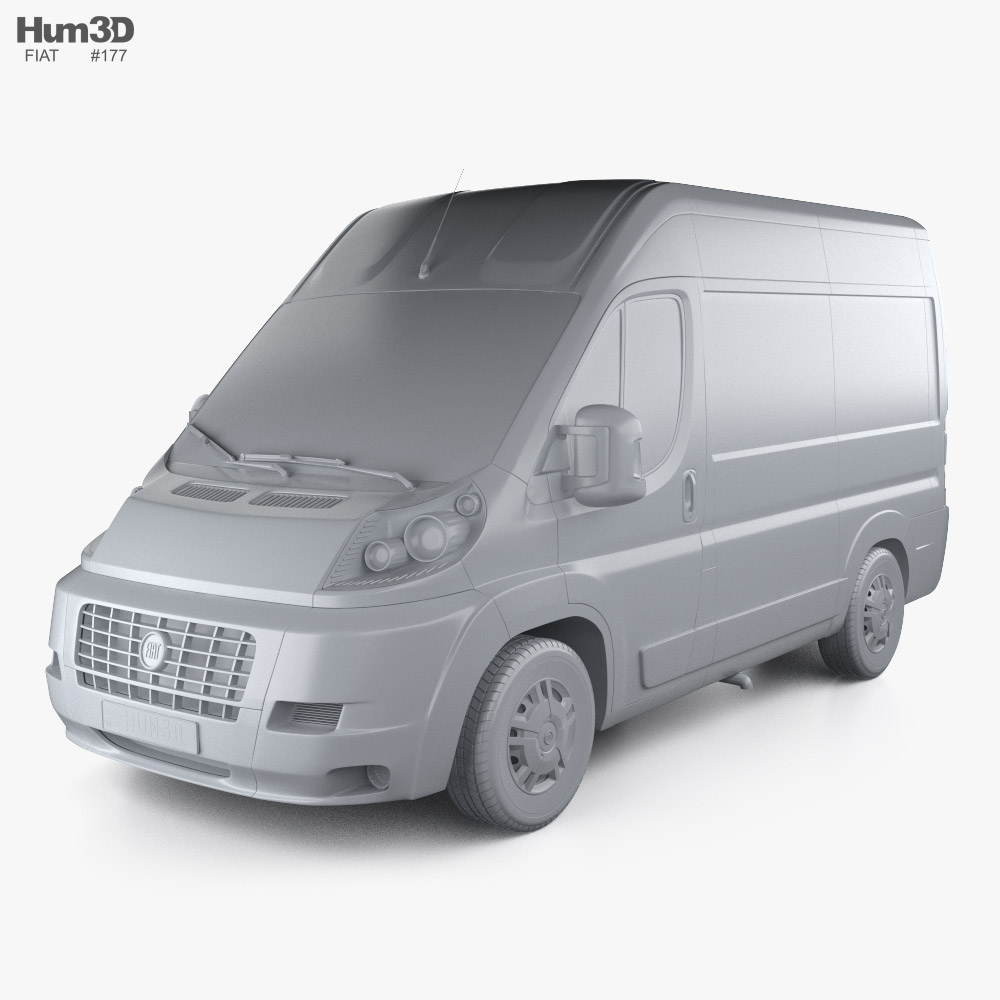 Fiat Ducato Panel Van L1H2 2009 3D model - Download Van on 3DModels.org