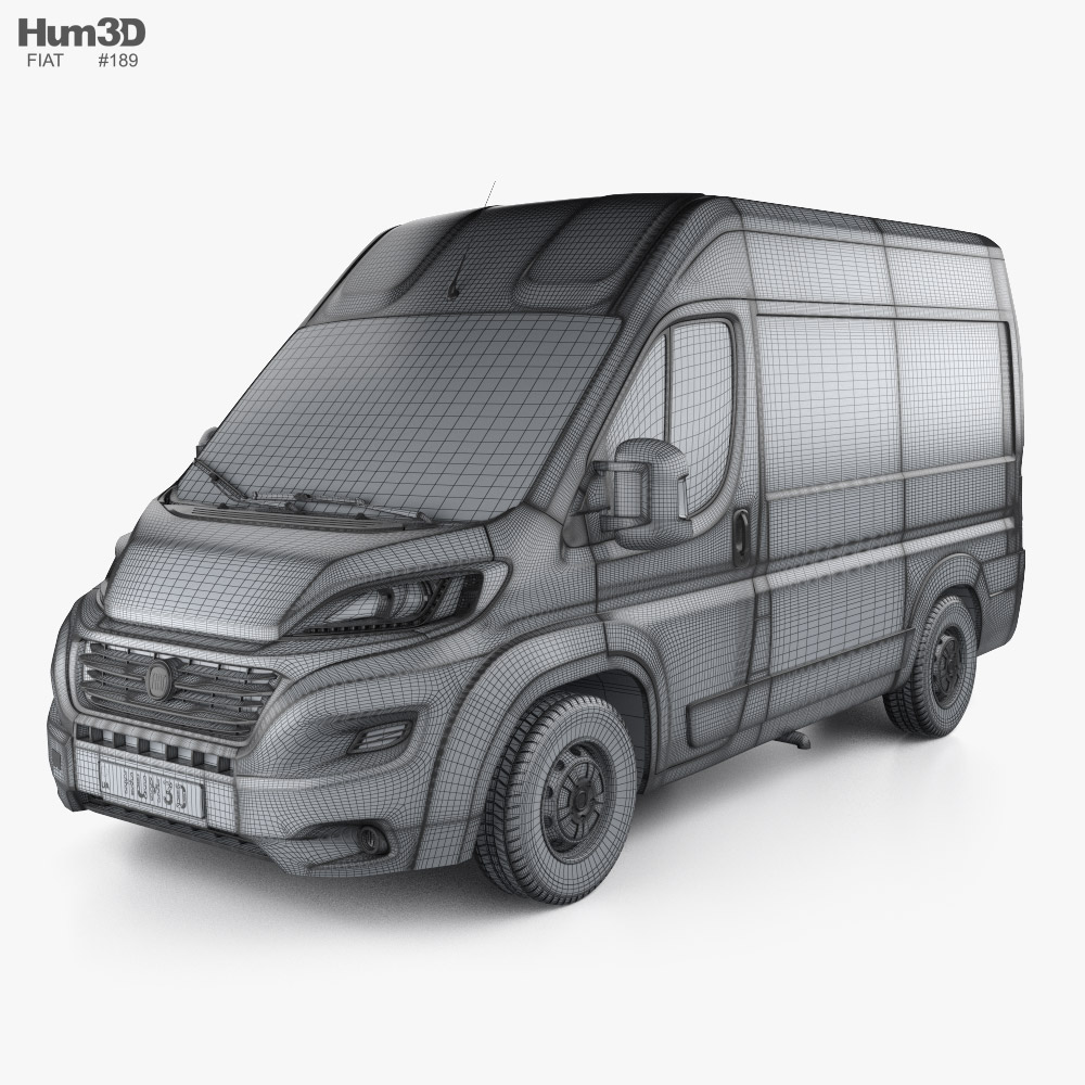 Fiat Ducato Panel Van L1H2 2017 3D model - Download Van on 3DModels.org