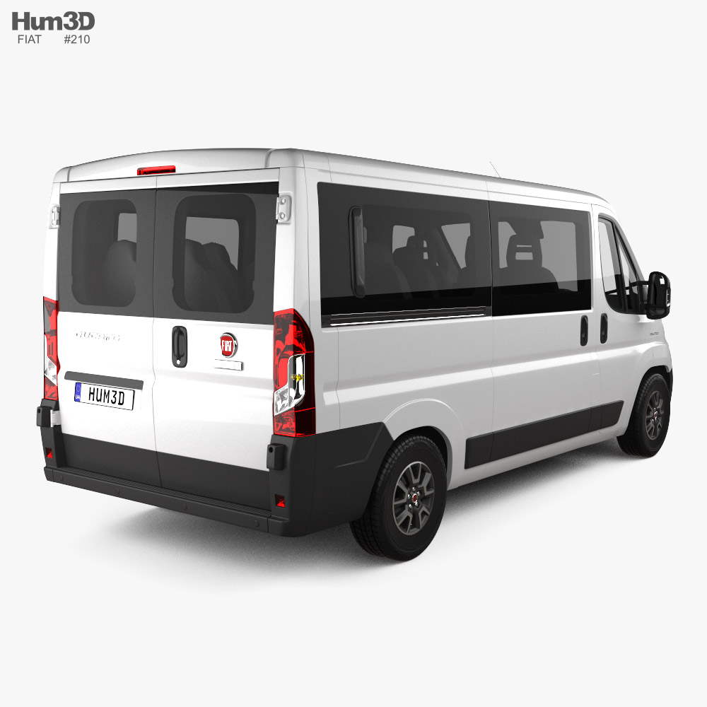 Fiat Ducato Passenger Van L2H1 2024 3D model - Download Van on 3DModels.org