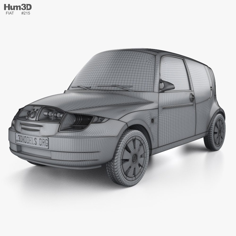 Fiat Ecobasic 2002 3D model - Download Hatchback on 3DModels.org