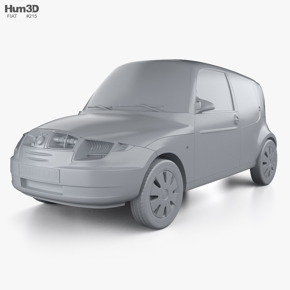 Fiat Ecobasic 2002 3D model - Download Hatchback on 3DModels.org