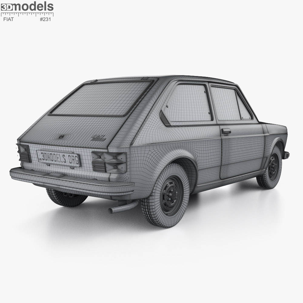 Fiat 147 GLS 1982 Modelo 3D - Descargar Hatchback activado 3DModels.org