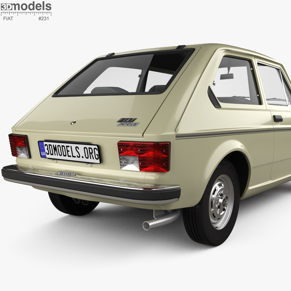 Fiat 147 GLS 1982 Modelo 3D - Descargar Hatchback activado 3DModels.org