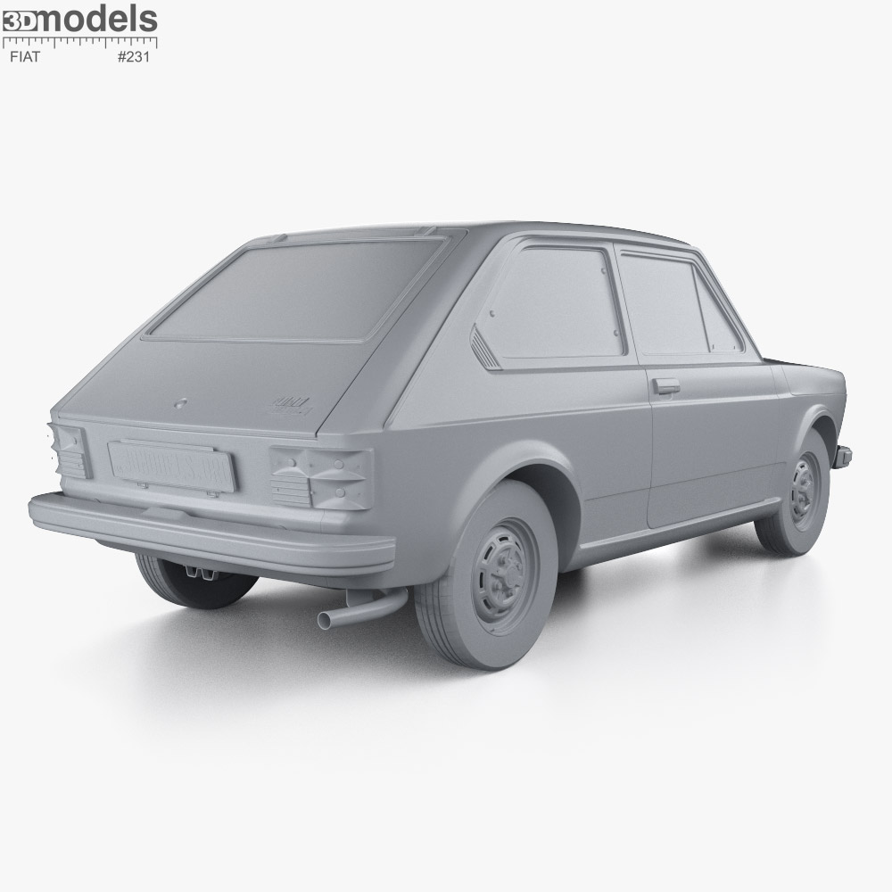 Fiat 147 GLS 1982 3D model - Download Hatchback on 3DModels.org