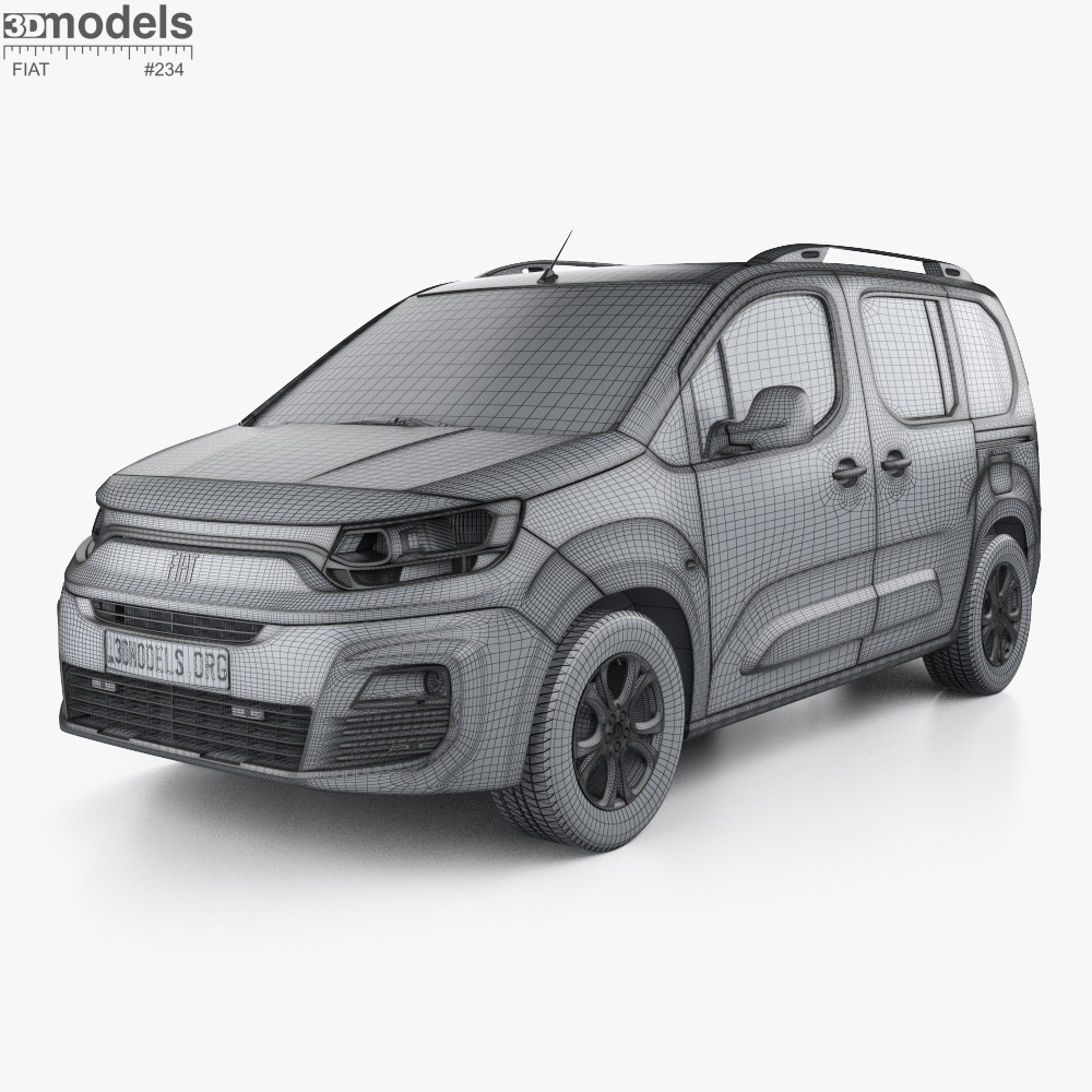 Fiat Doblo Combi 2025 3D model - Download Van on 3DModels.org
