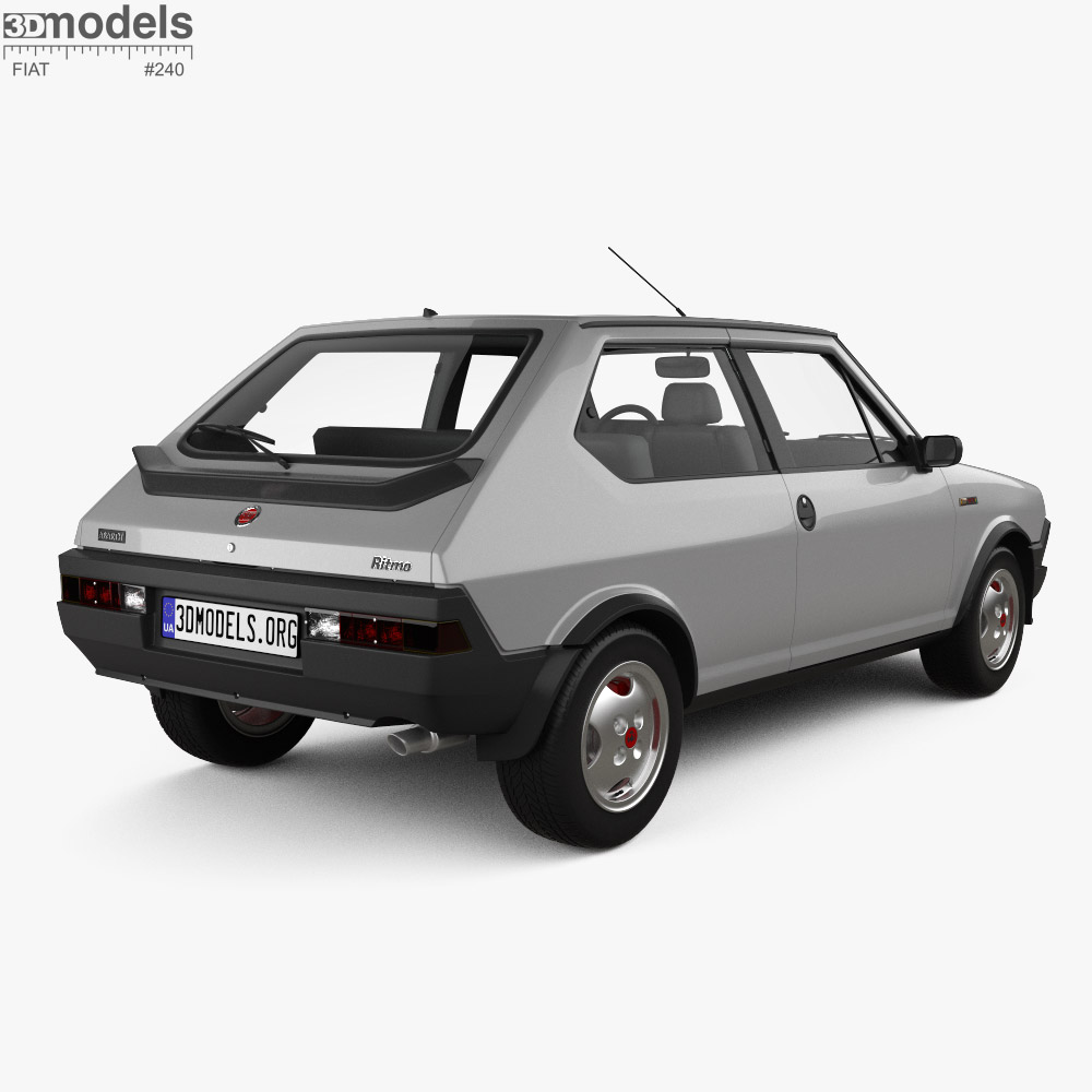 Fiat Ritmo 3-door Abarth 1985 3D model - Download Hatchback on 3DModels.org