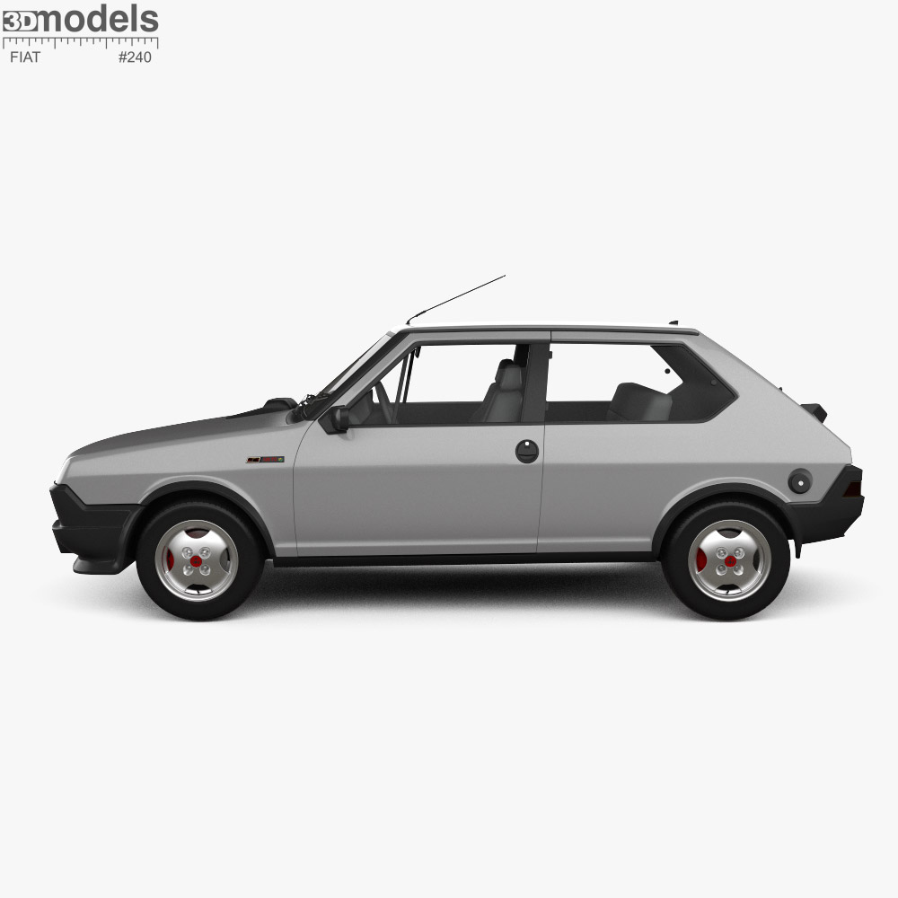 Fiat Ritmo 3-door Abarth 1985 3D model - Download Hatchback on 3DModels.org